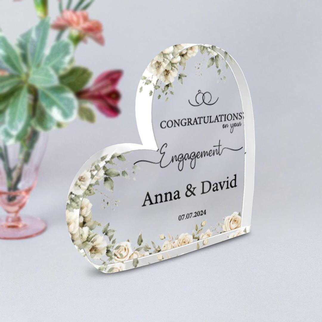 Personalised Congratulations Engaged Gift, Personalised Engagement Gift ...