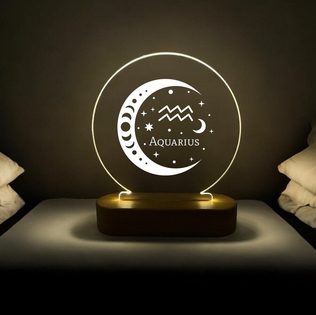 Personalized Aquarius Zodiac Sign, Couples Gift, Horoscope Birthday ...