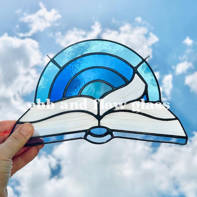 Open Book Rainbow - Stained Glass Pattern - Digital Download - Etsy