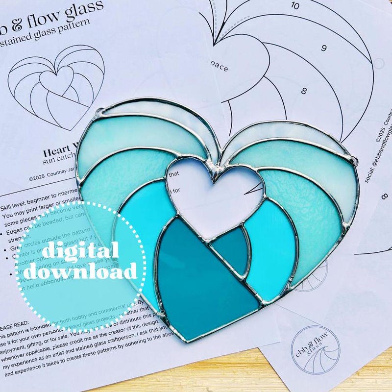 Stained Glass Hearts - Etsy