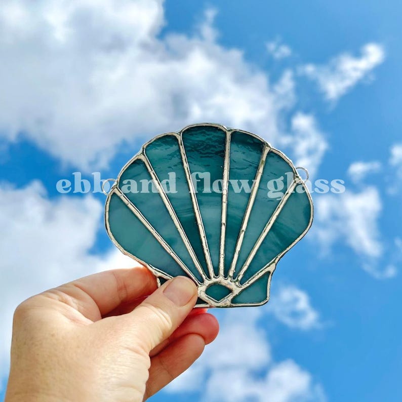 Stained Glass PATTERN - Scallop Shell - DIGITAL Download - Beach House ...