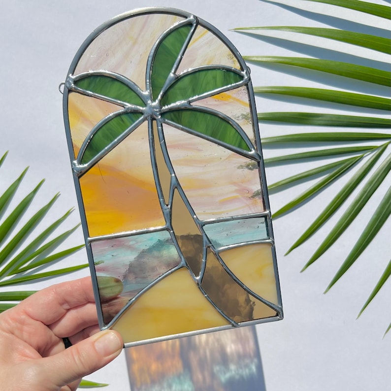 Stained Glass PATTERN - Island Life - DIGITAL Download - Beach Lover ...