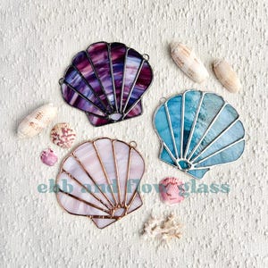 Stained Glass PATTERN - Scallop Shell - DIGITAL Download - Beach House ...