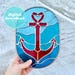 Blue Anchor Stained Glass Pattern: Nautical Decor (PDF) - Etsy