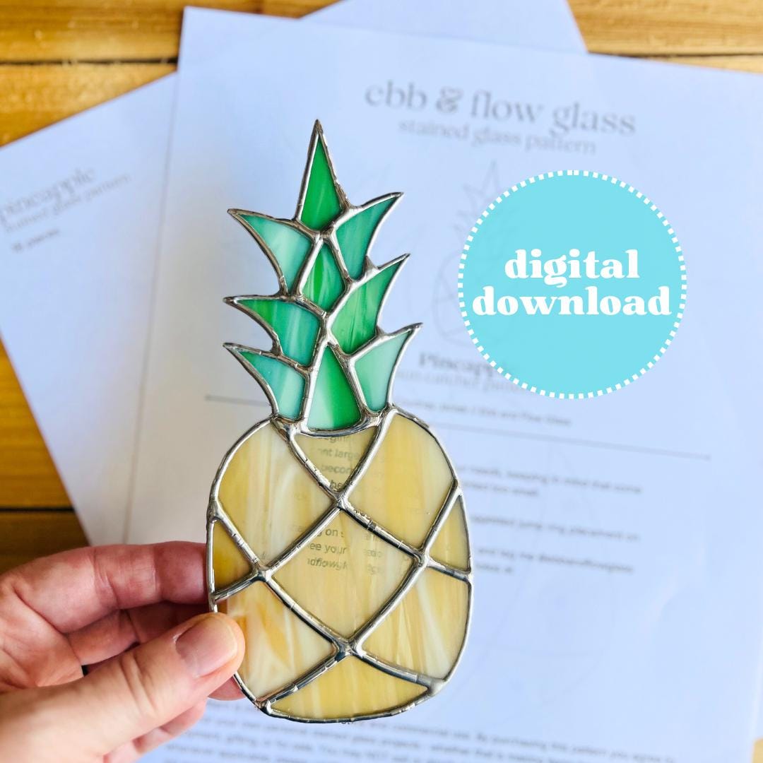 Pineapple - Stained Glass Pattern - Digital Download - Etsy