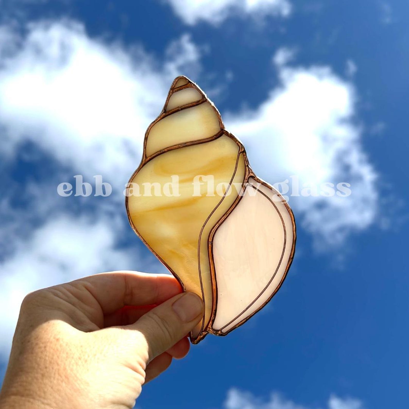 Stained Glass PATTERN - Sea Shell - DIGITAL Download - Beach House Decor - Beachcomber - Etsy