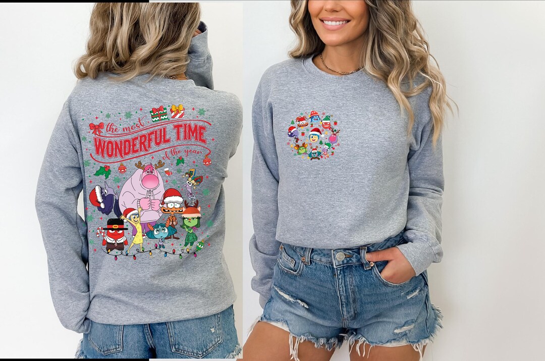Inside Out Tree Front and Back Sweatshirt, Inside Out Characters ...
