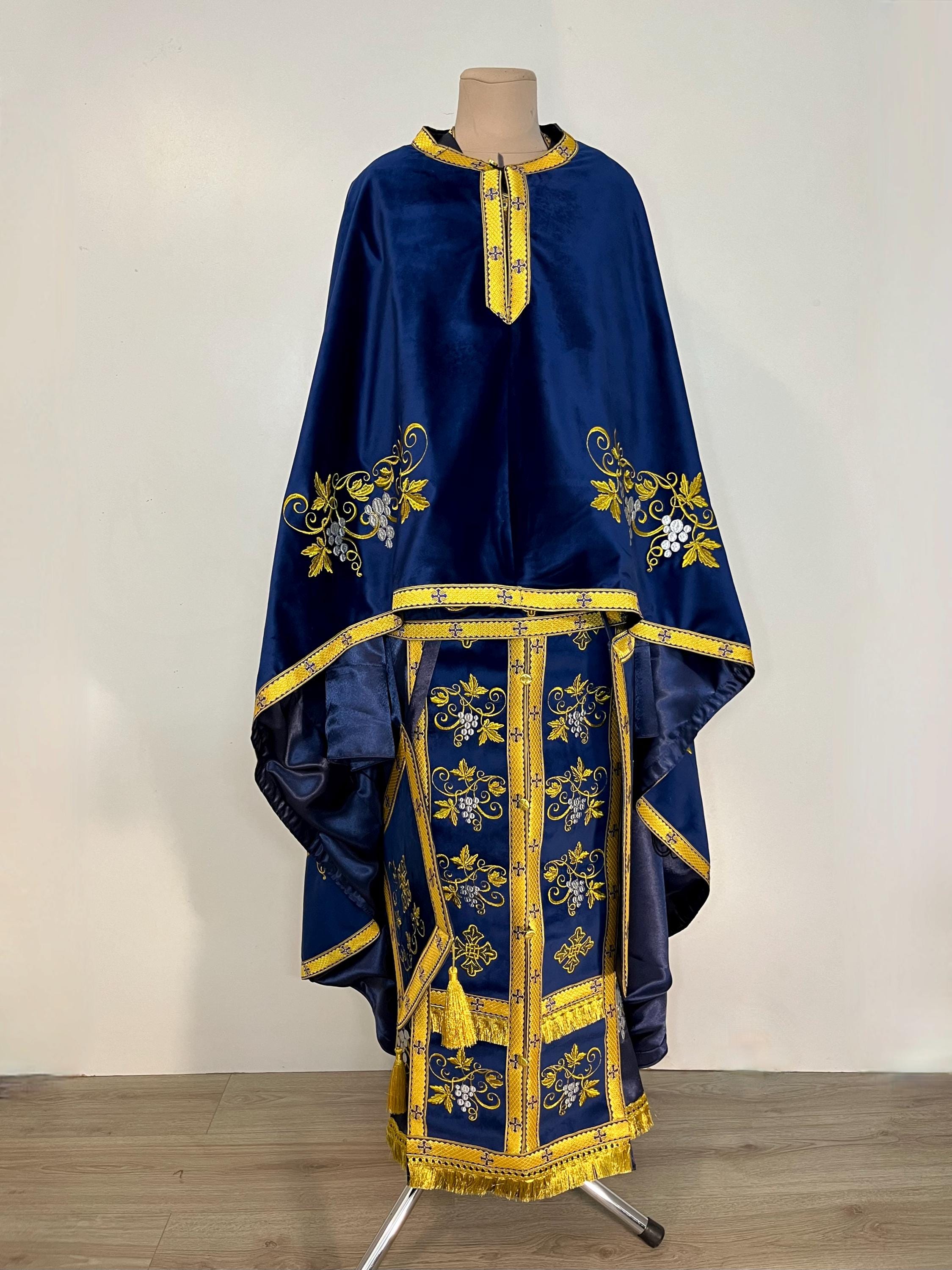 Greek Embroidered Priest Vestment Set | Orthodox Religious Clothing - Etsy