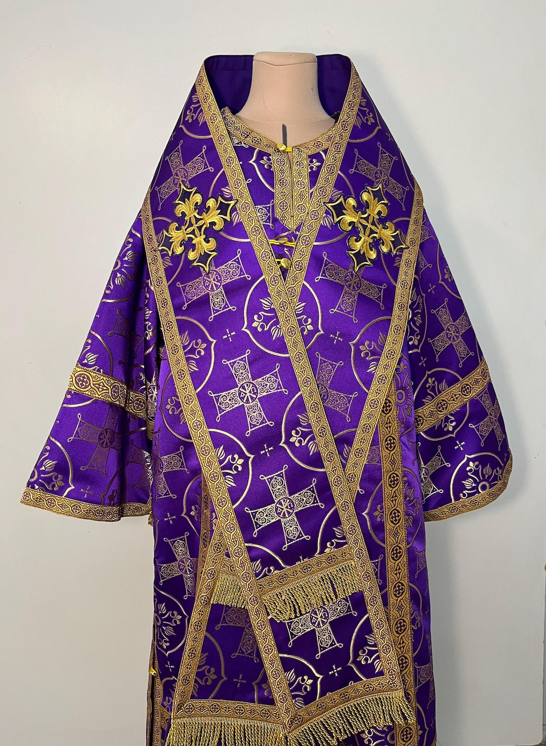 Bishop's Vestment | Orthodox Purple Vestments for a Bishop | Archbishop ...
