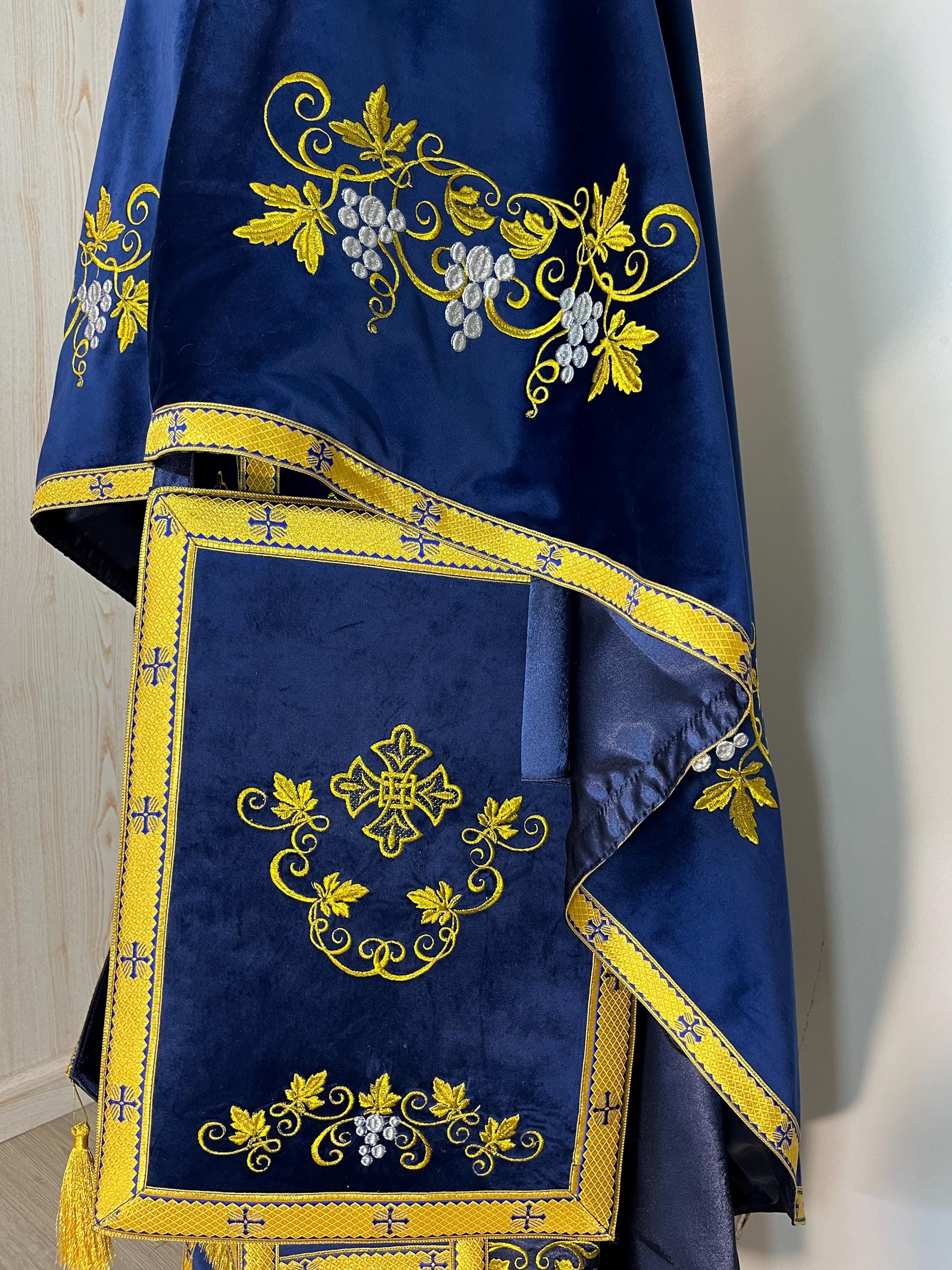 Greek Embroidered Priest Vestment Set | Orthodox Religious Clothing - Etsy