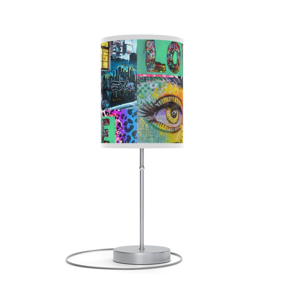 Graffiti Lamp, Urban Decor Lighting, Street Art Room Accent, Unique ...