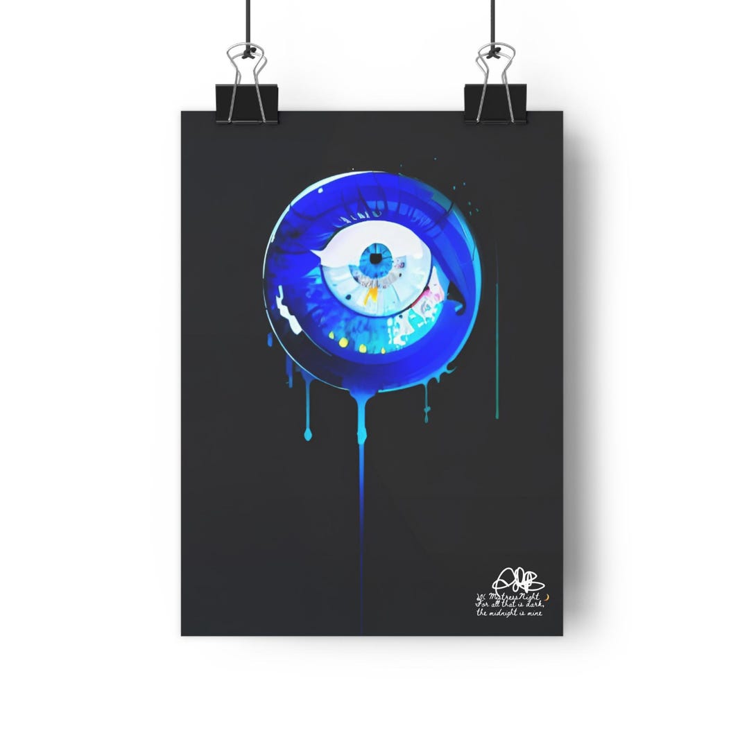 Painted Evil Eye Drip Giclée Art Print - Etsy