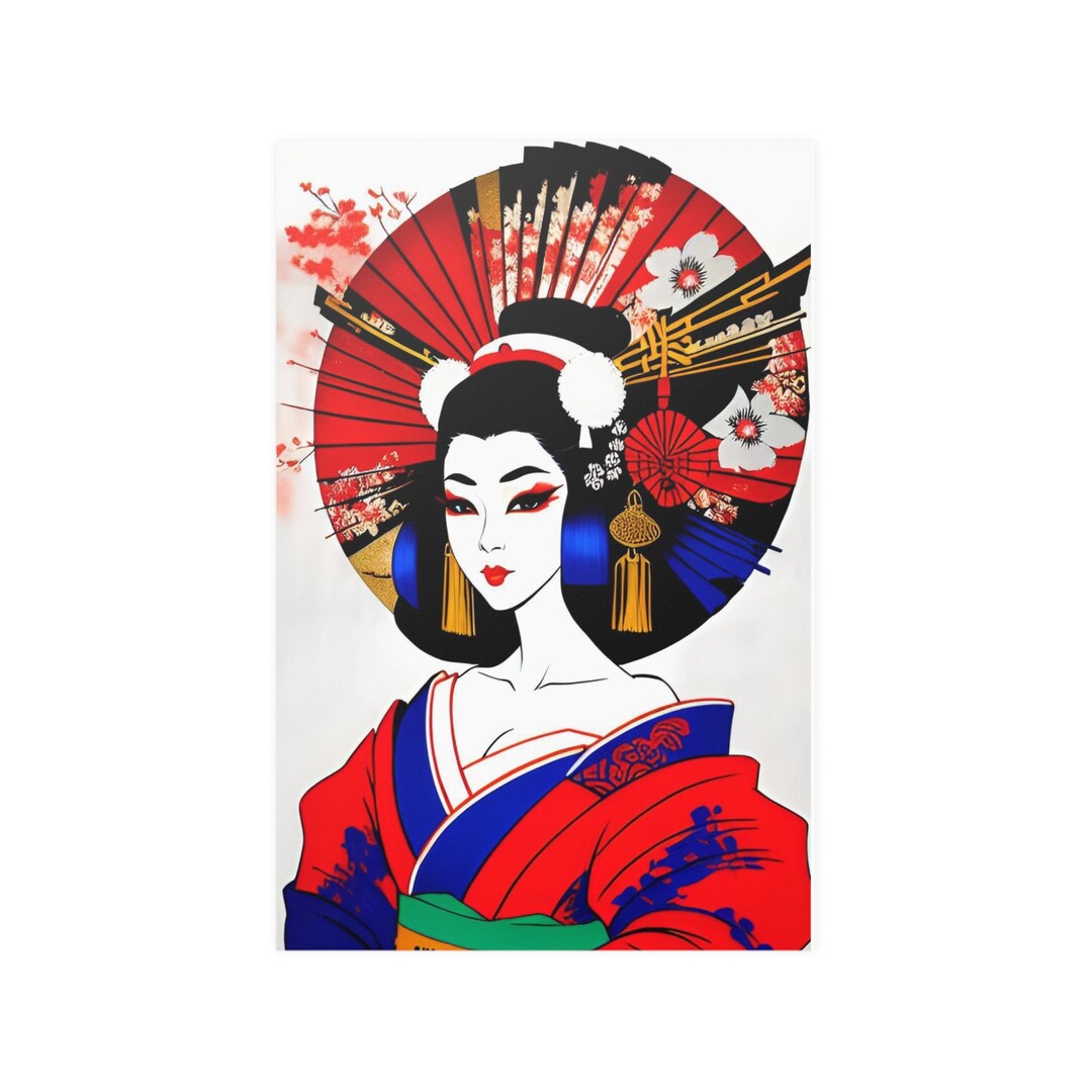 Kyoto Geisha Satin Posters (210gsm) - Etsy
