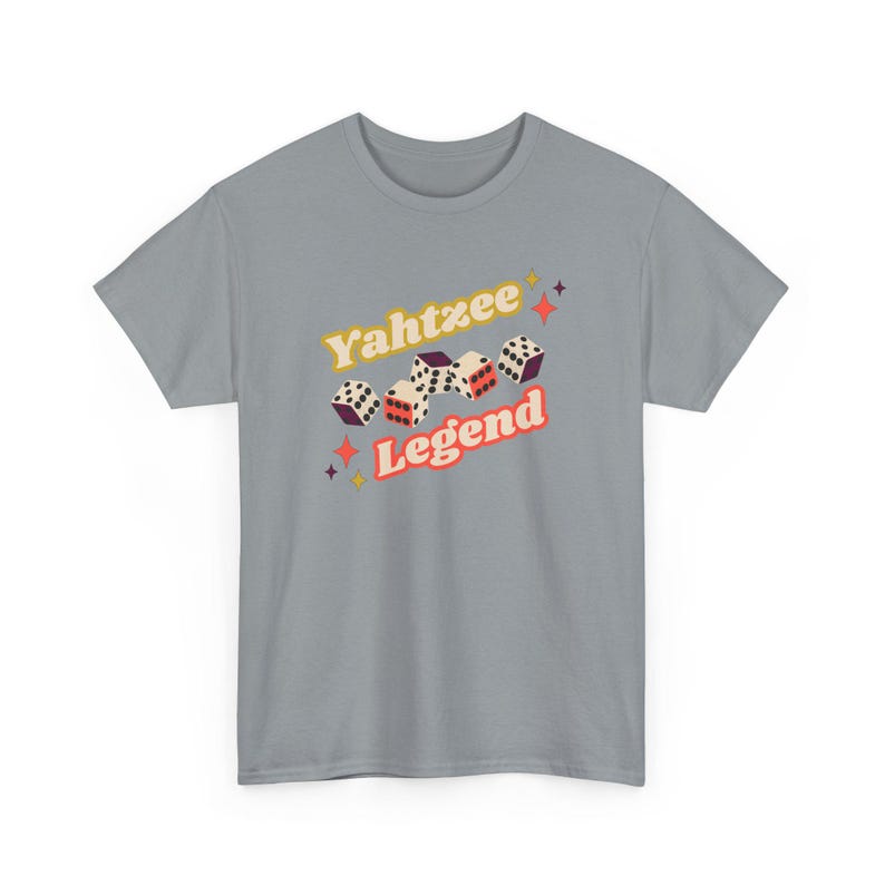 Yahtzee Legend Heavy Cotton Tee | Fun Design for Yahtzee Lovers | T ...