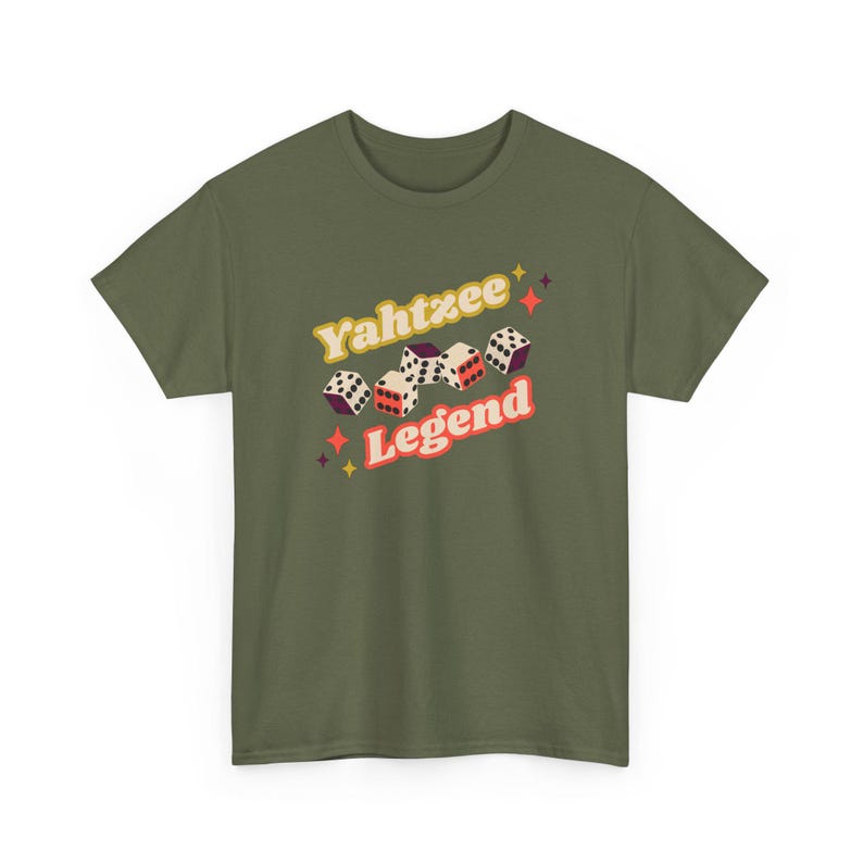 Yahtzee Legend Heavy Cotton Tee | Fun Design for Yahtzee Lovers | T ...