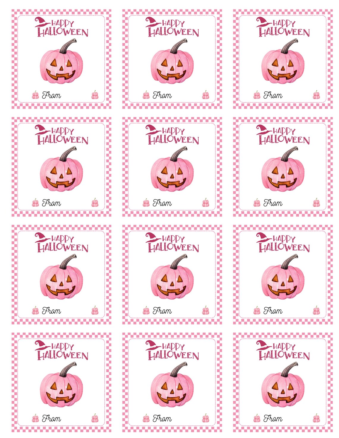 Printable Halloween Tags Instant Download - Etsy