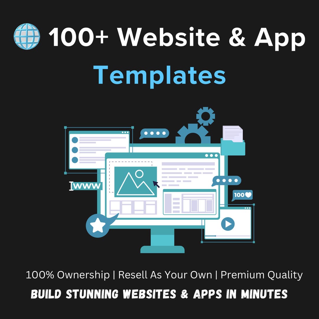 100+ Website & App Templates Mega Bundle, Pro Designs | MRR Included ...