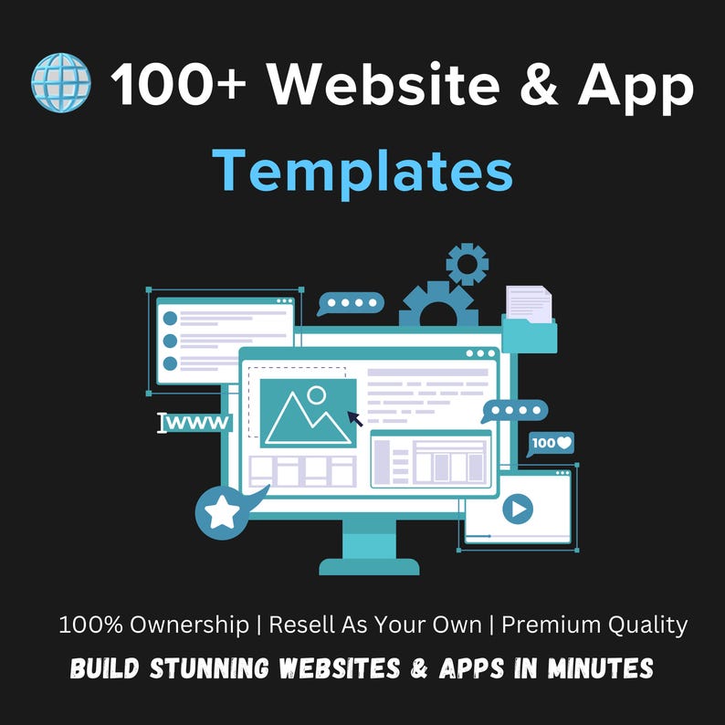 100+ Website & App Templates Mega Bundle, Pro Designs | MRR Included ...