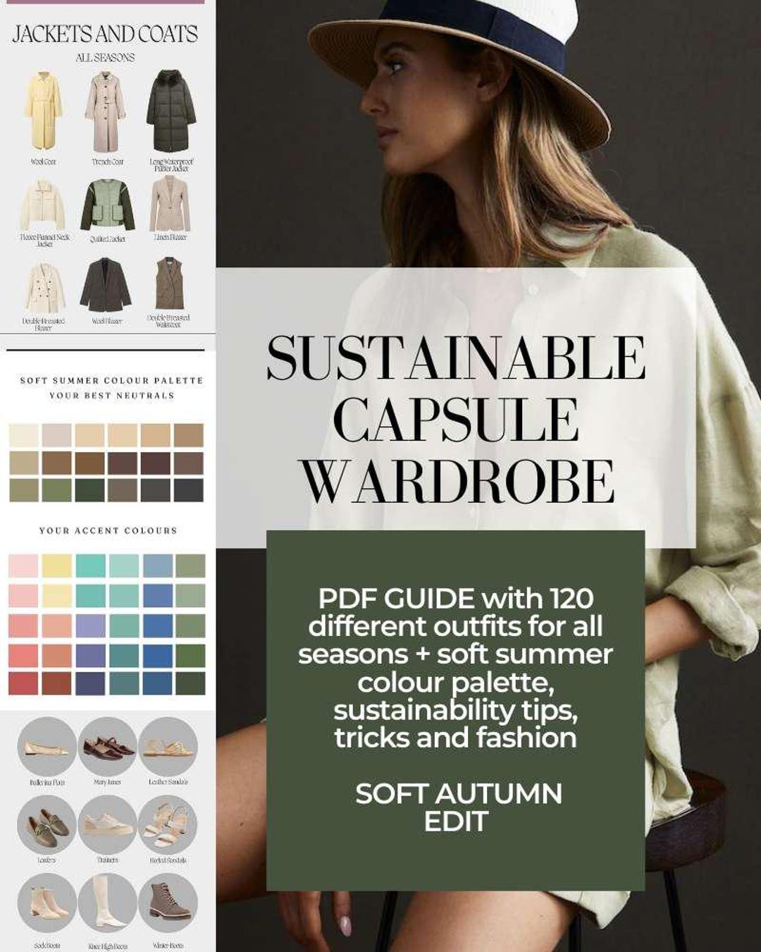 Soft Autumn Capsule Wardrobe Guide (PDF) • 120 Outfit Ideas + Palette ...