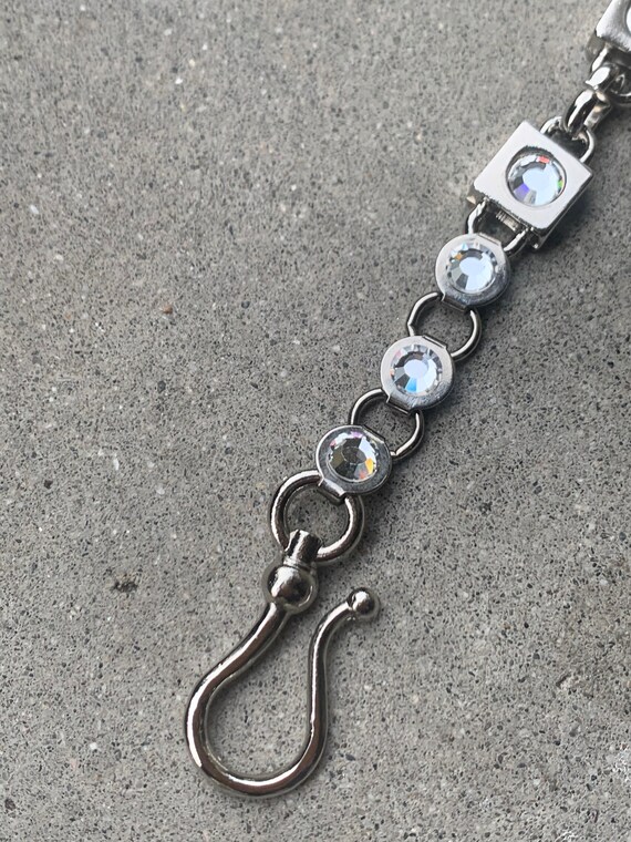 Crystal Studded Studio 54 Cocktail Party Vintage Silv… - Gem