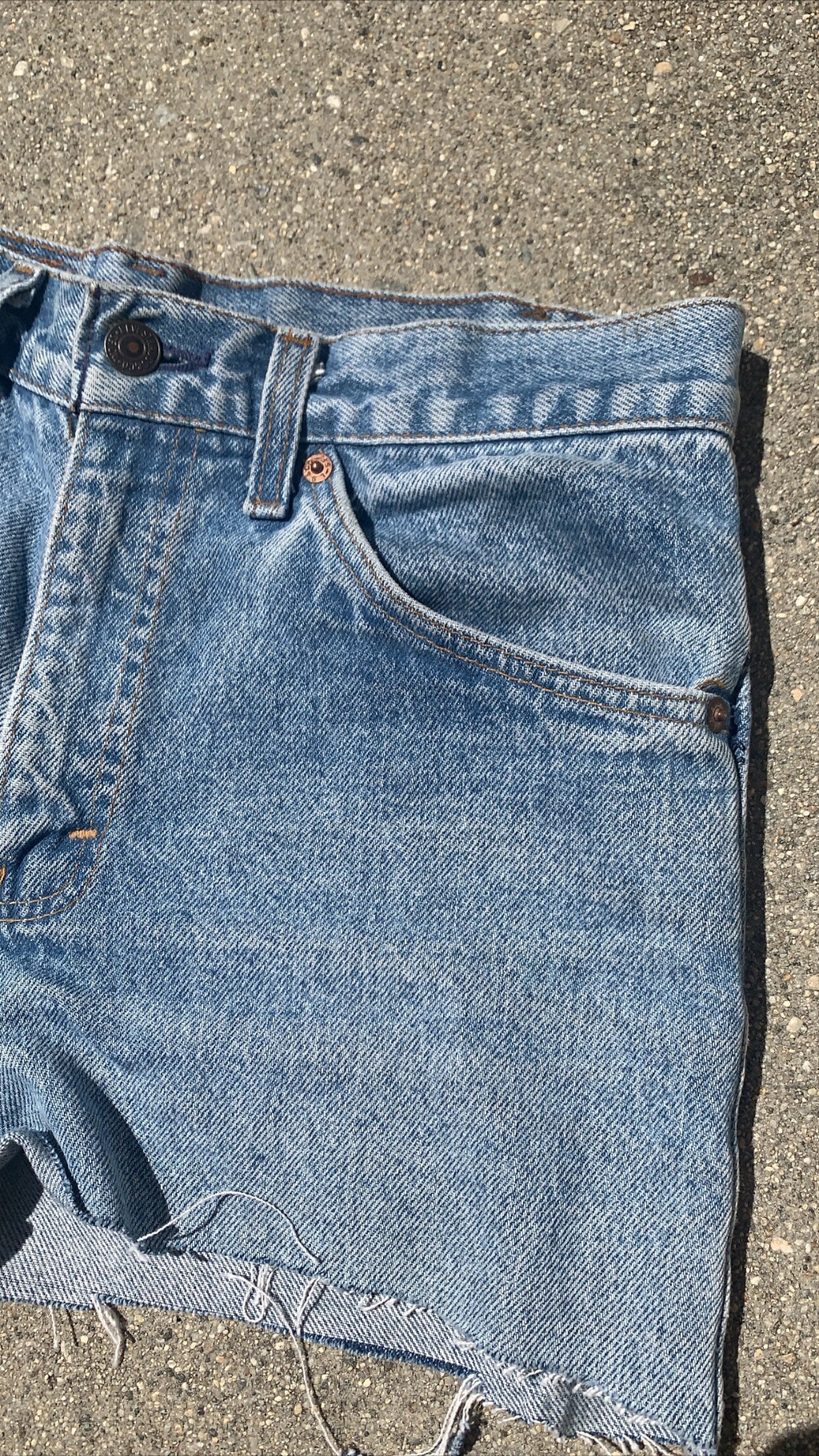 Levi Strauss Made in USA Orange Tab Levis Denim Daisy Duke Shorts Size ...