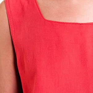 Red Square Neck Tank - Etsy