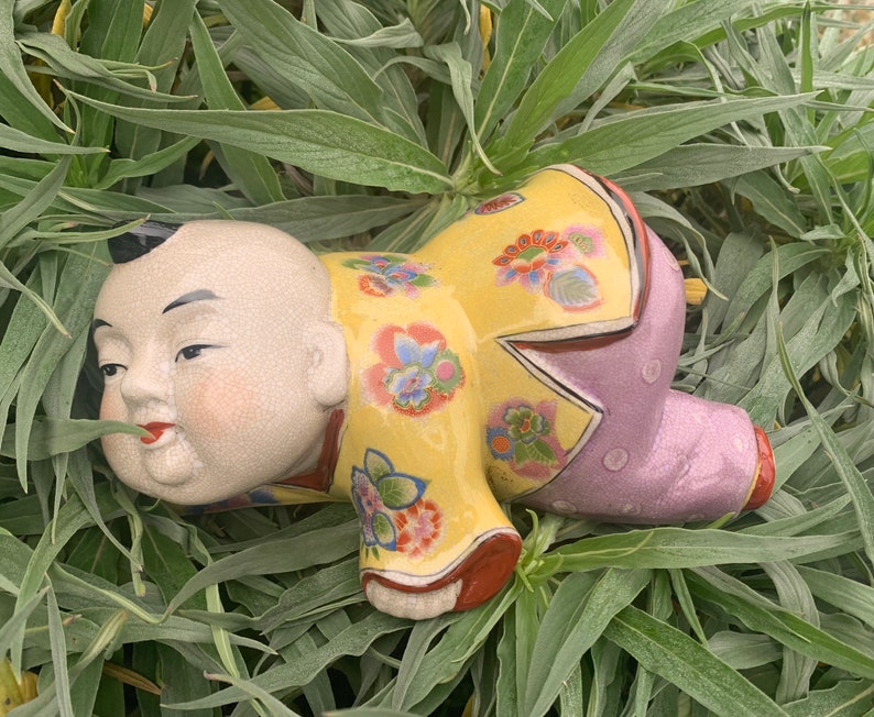Crawling Chinese Baby Boy Vintage Porcelain Statue Asian - Etsy