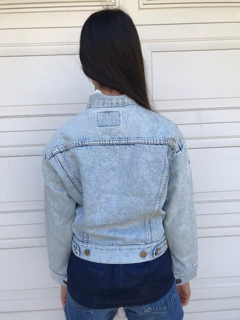 Light Wash Wrangler Fringe Collar Vintage Jean Jacket Denim - Etsy