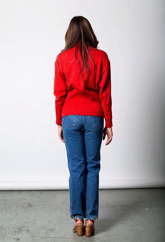 Lipstick Red Pastelton Vintage Preppy Sweater - Gem