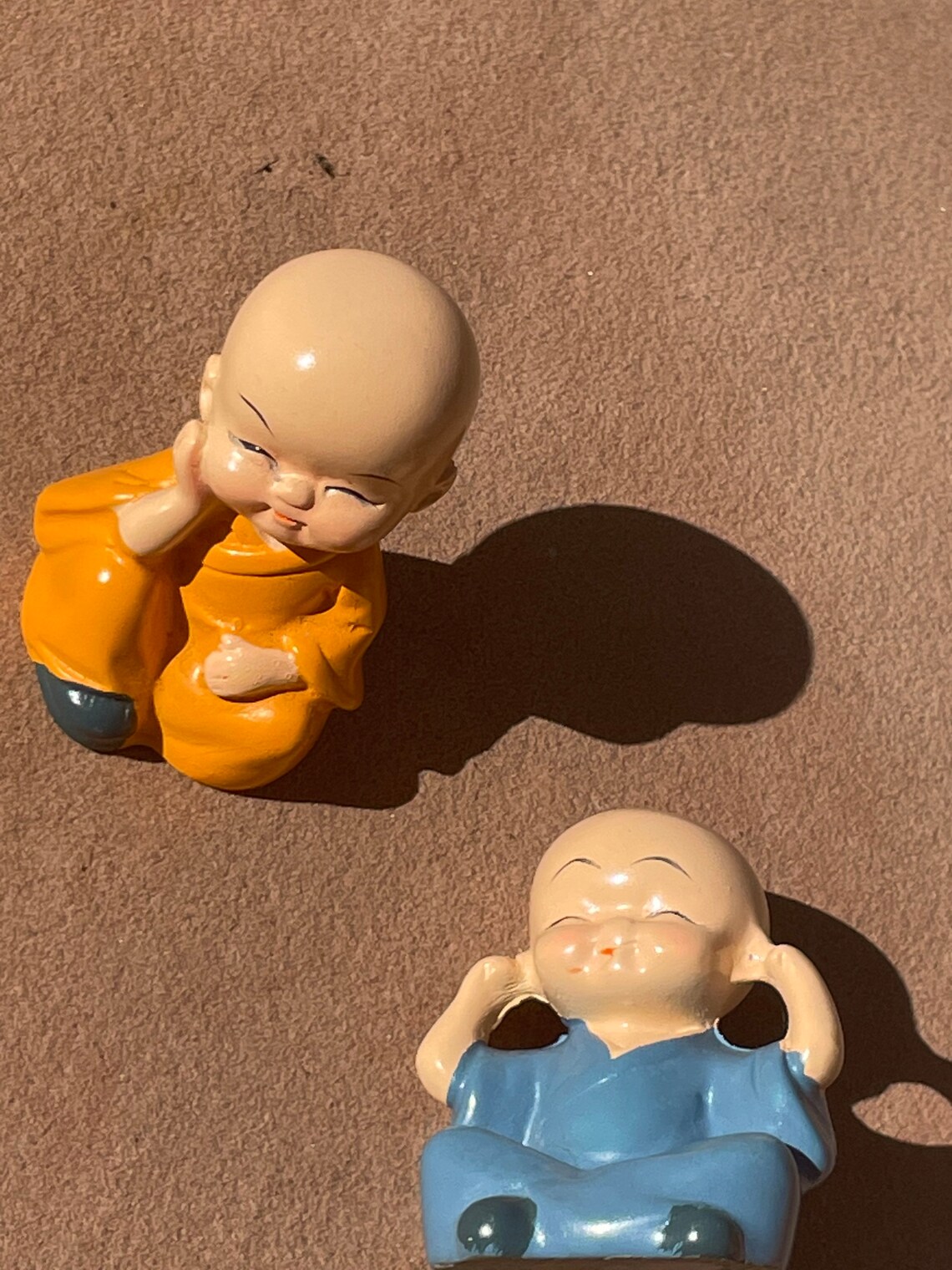 Chinese Vintage Asian Miniature Set of Monk Figurines | Etsy