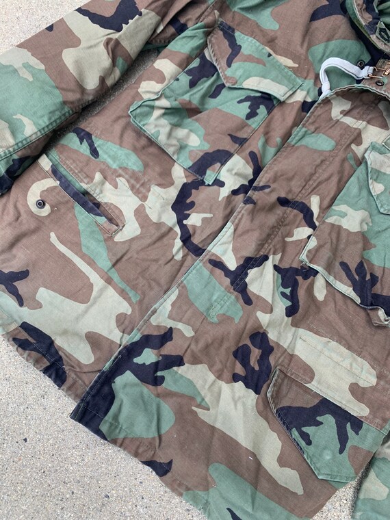 US Army Camo Print Vintage Camouflage Insulated Winte… - Gem