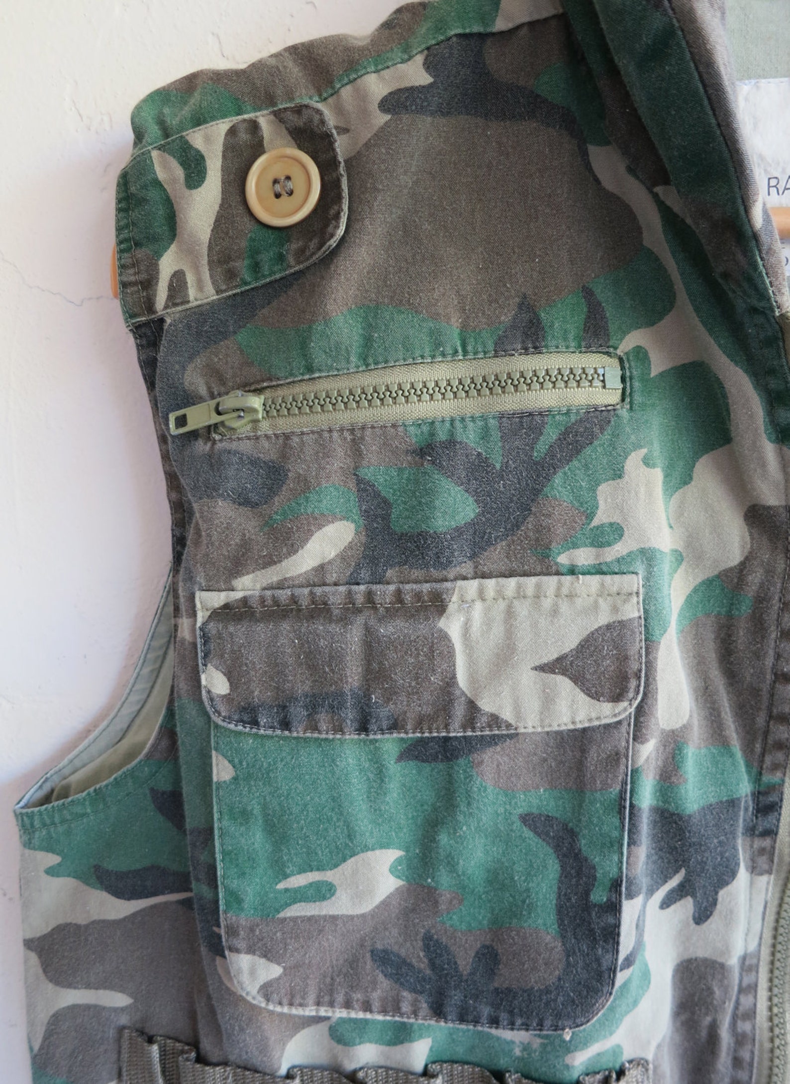Ranger Vest Camo Print Camoflauge Hunting Vintage Army Vest With Hood ...
