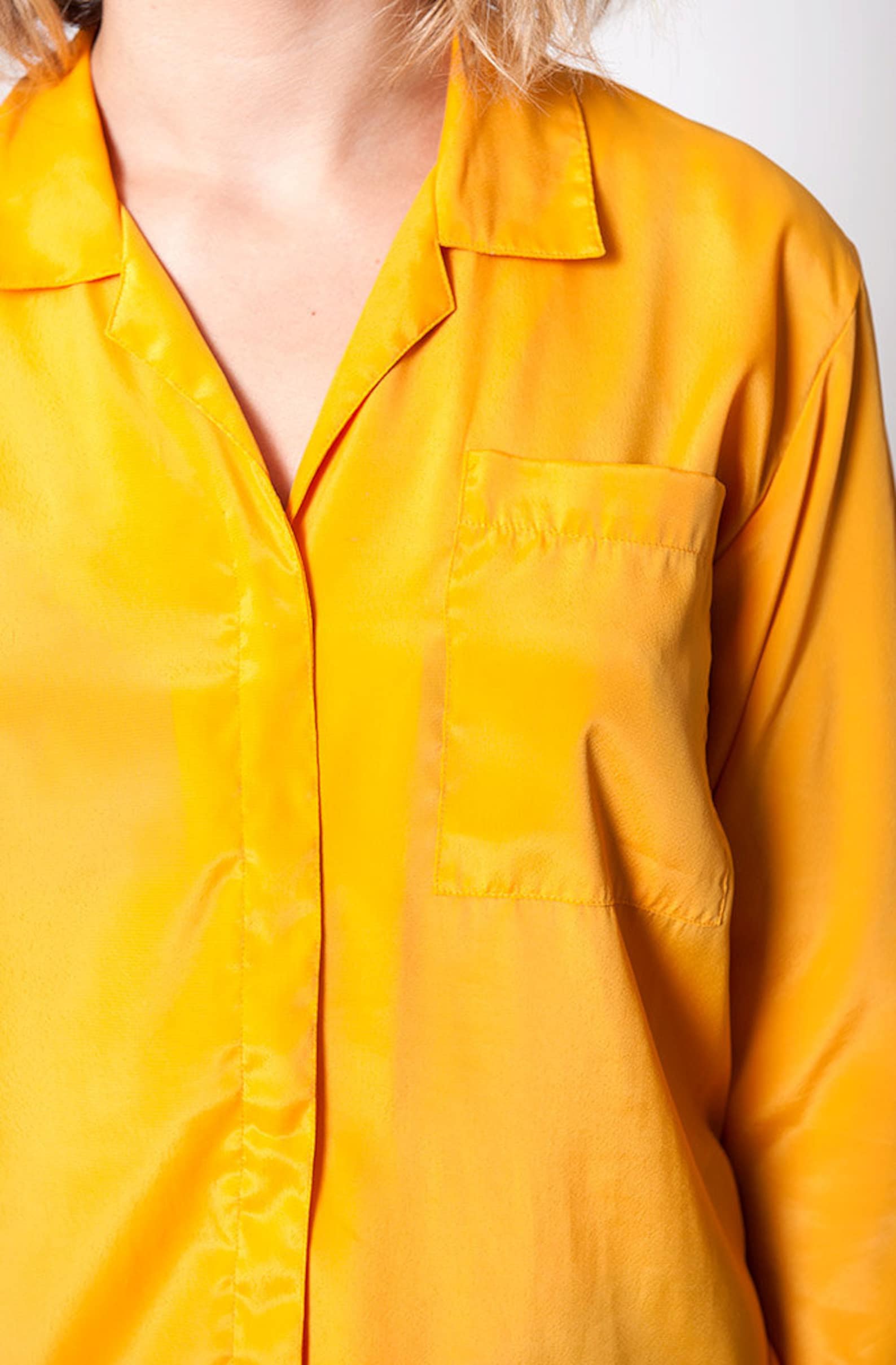 The Vintage Mustard Yellow Button up Shirt - Etsy