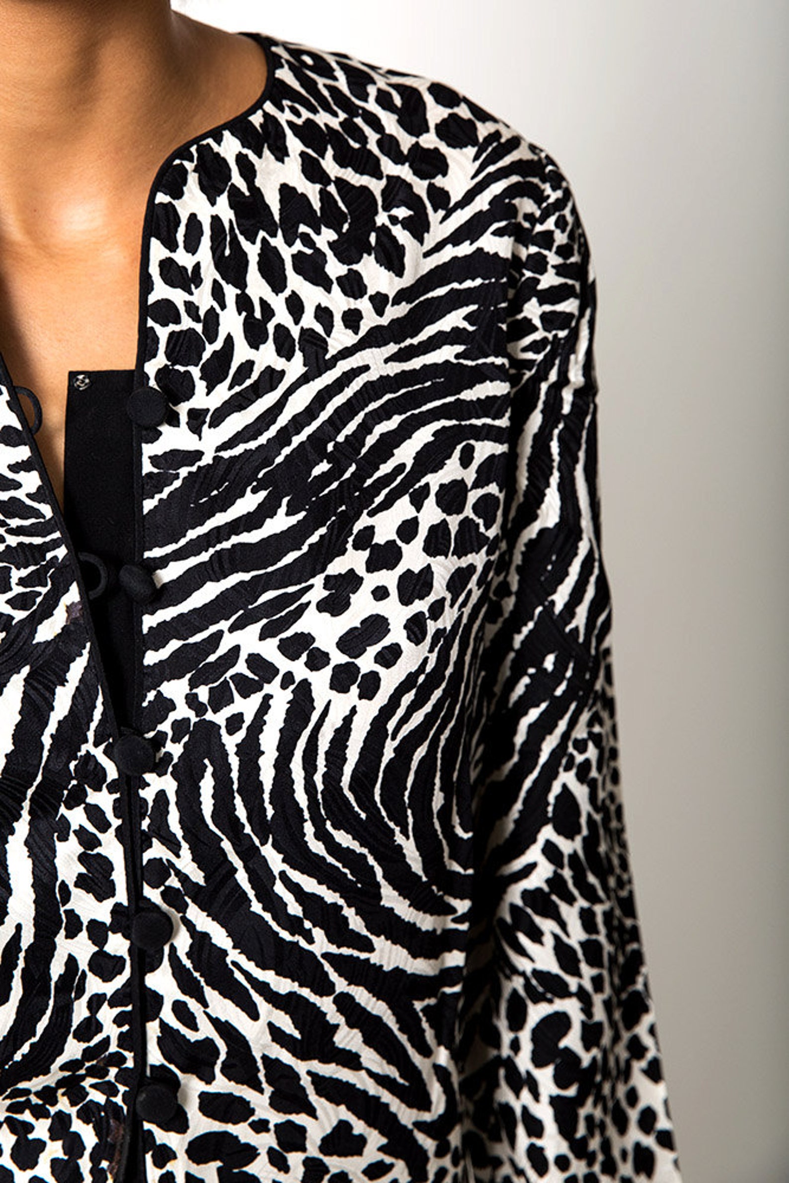 The Vintage Silk Zebra Print Blouse - Etsy