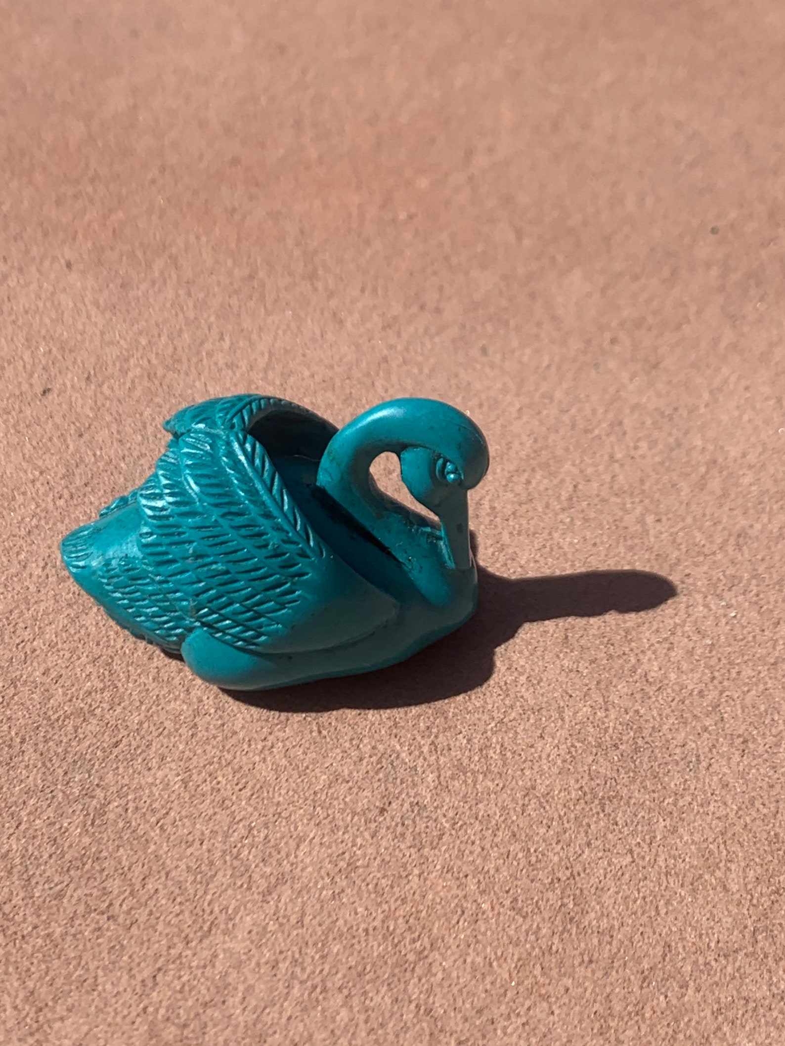 Turquoise Blue Hand Carved Vintage Swan Figurine Decorate | Etsy