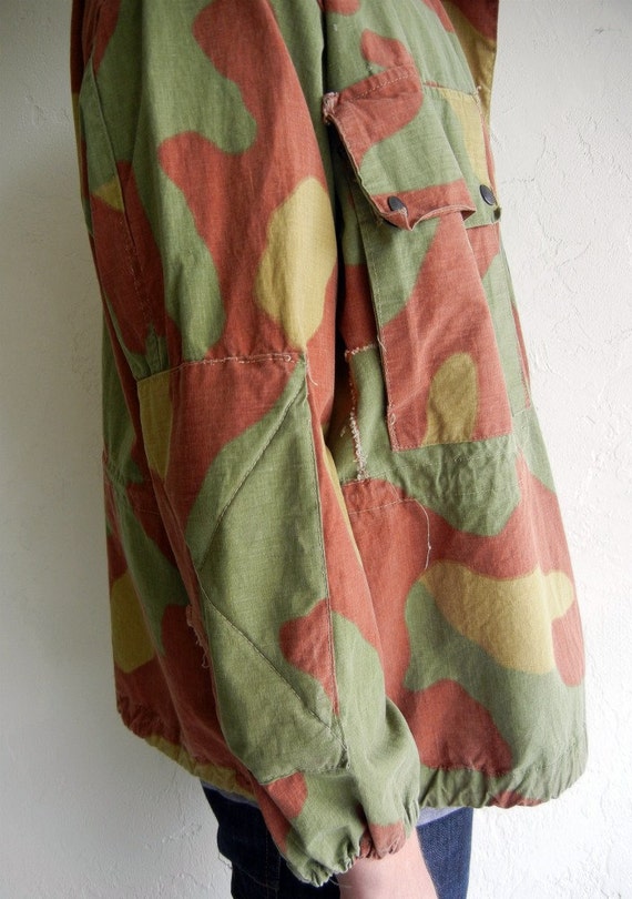 Camo Print Camoflage Vintage Field Jacket - Gem