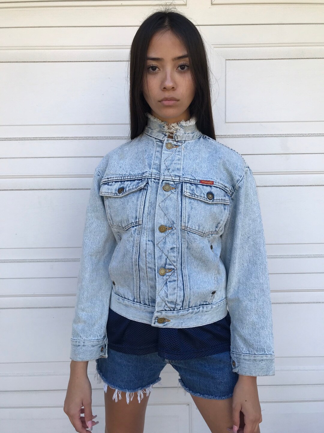Light Wash Wrangler Fringe Collar Vintage Jean Jacket Denim - Etsy