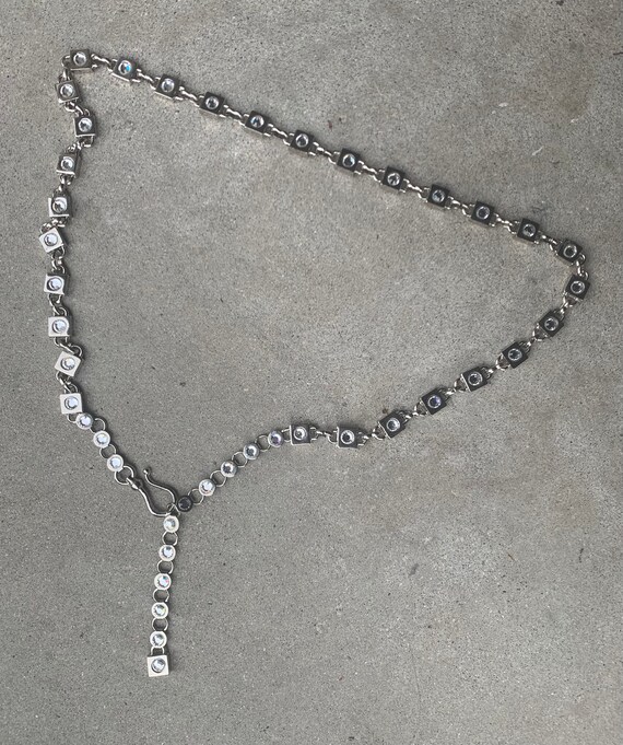 Crystal Studded Studio 54 Cocktail Party Vintage Silv… - Gem