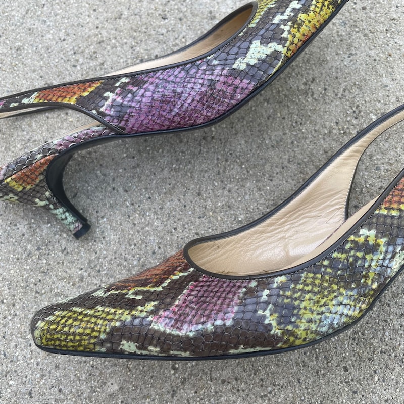 Snakeskin Mules - Etsy