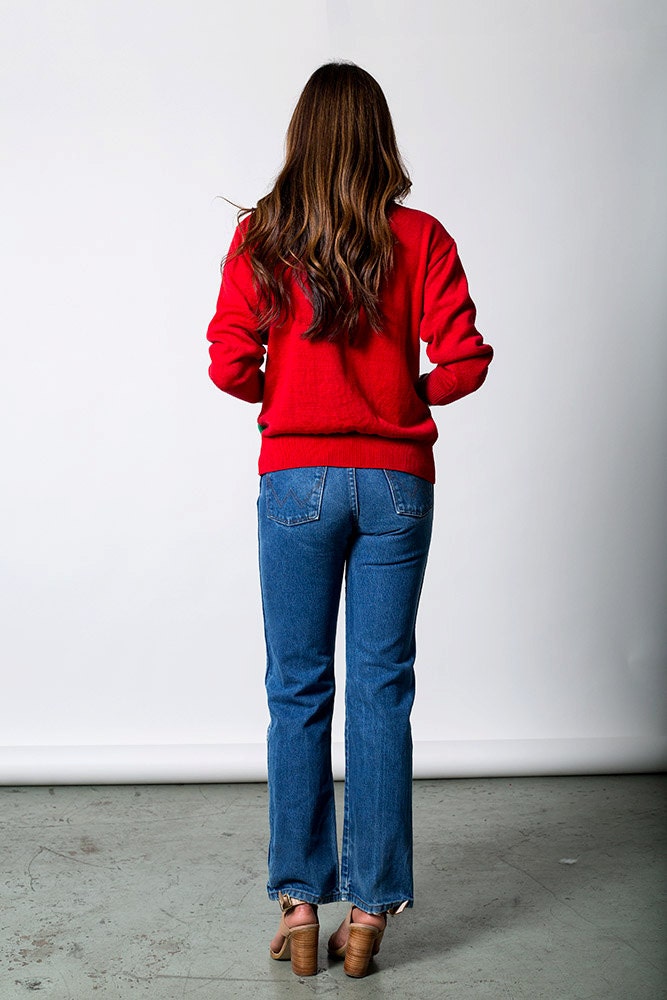 Red Purple Green Checkered Vintage Golf Pullover Sweater - Etsy