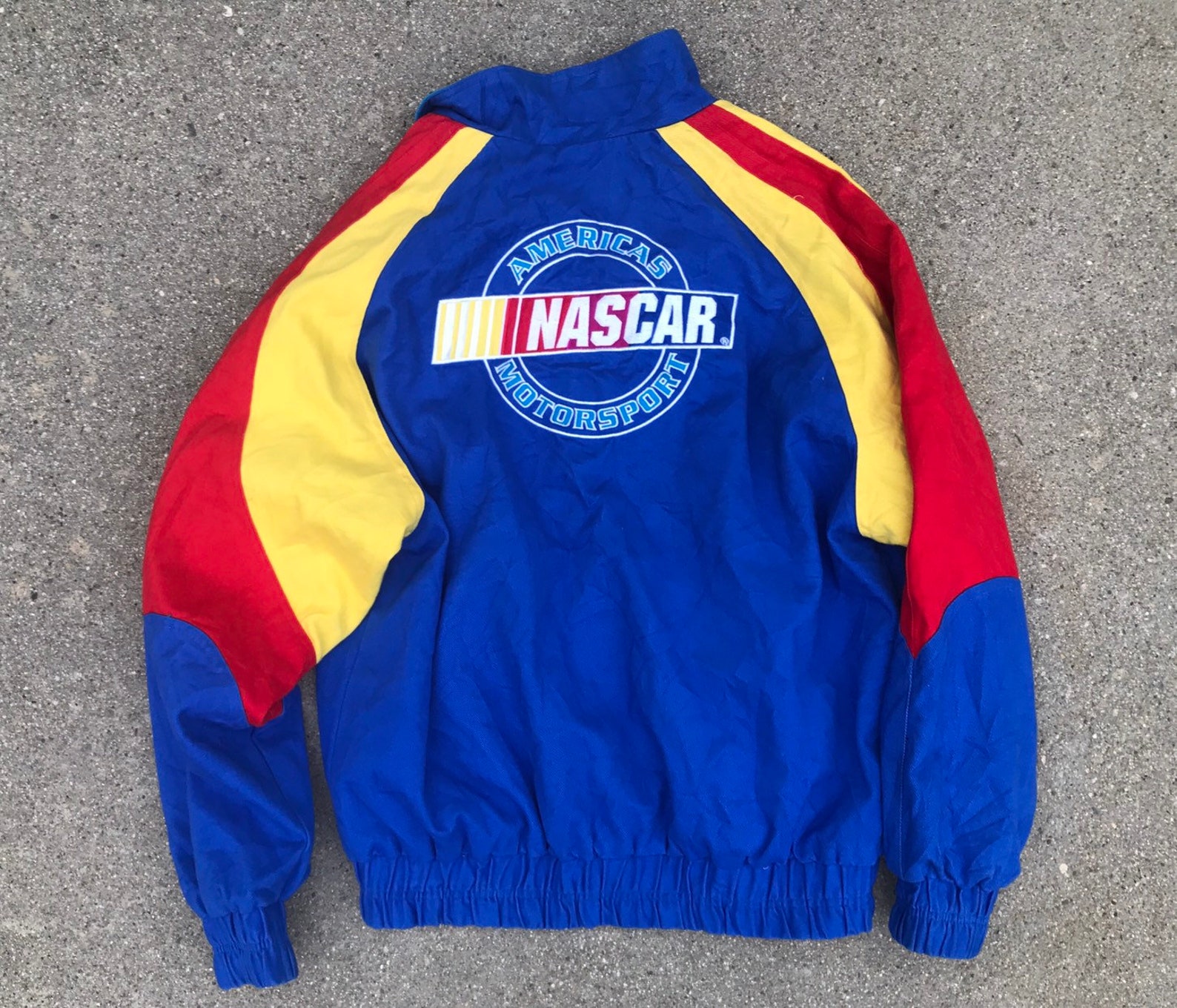 Nascar Blue Rainbow Vintage Racecar Racing Jacket Size Large - Etsy