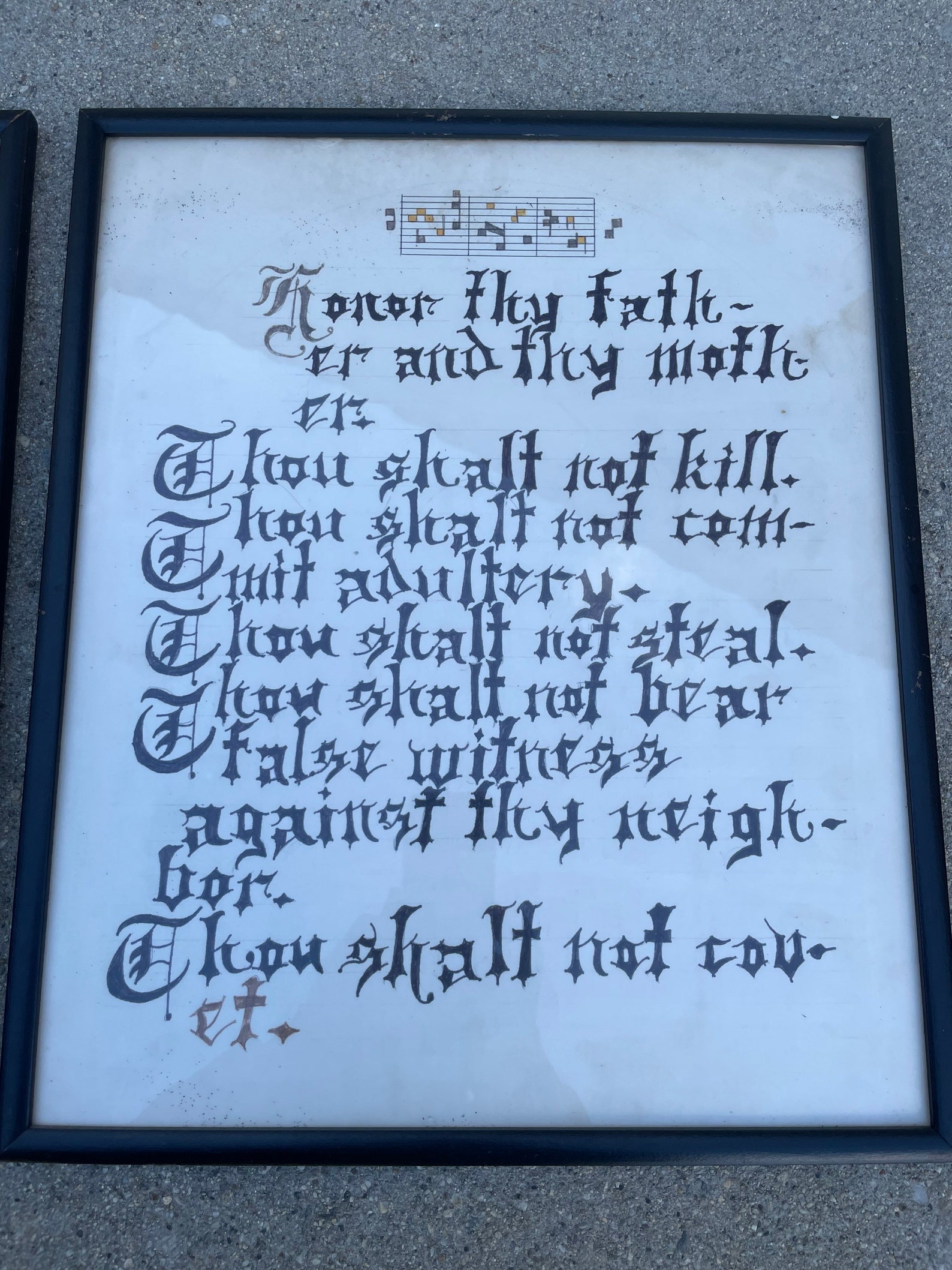 Ten Commandments Honor Thy Father and Thy Mother 1972 Vintage - Etsy