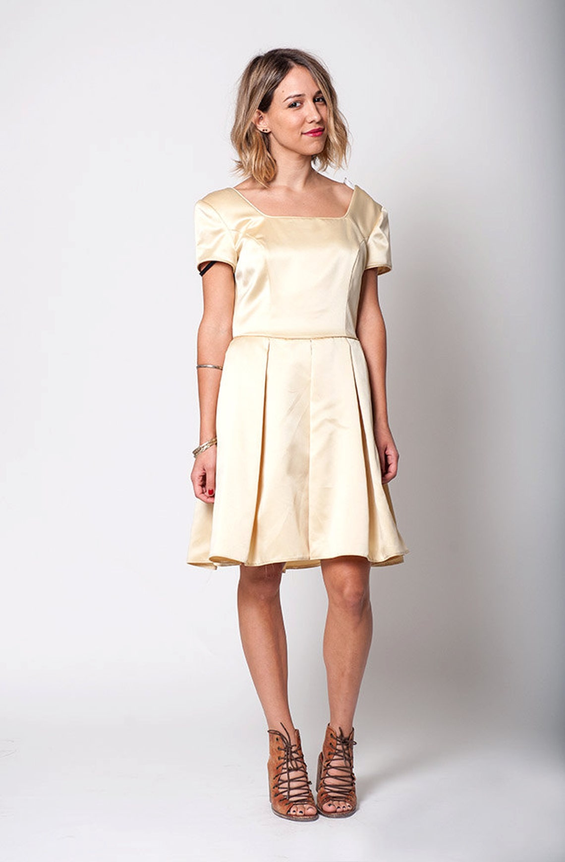 The Vintage Pastel Yellow Party Dress - Etsy