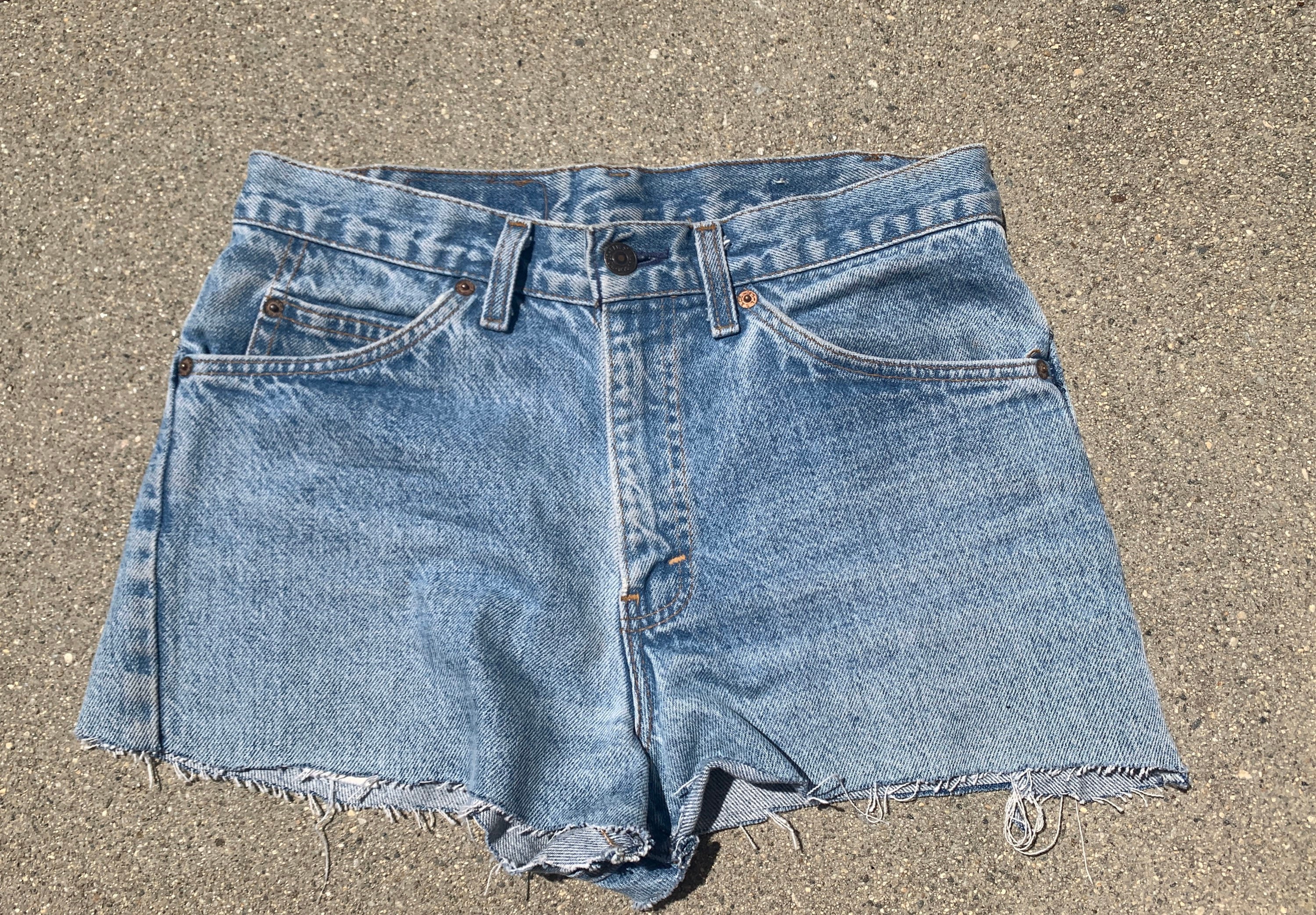 Levi Strauss Made in USA Orange Tab Levis Denim Daisy Duke Shorts Size ...