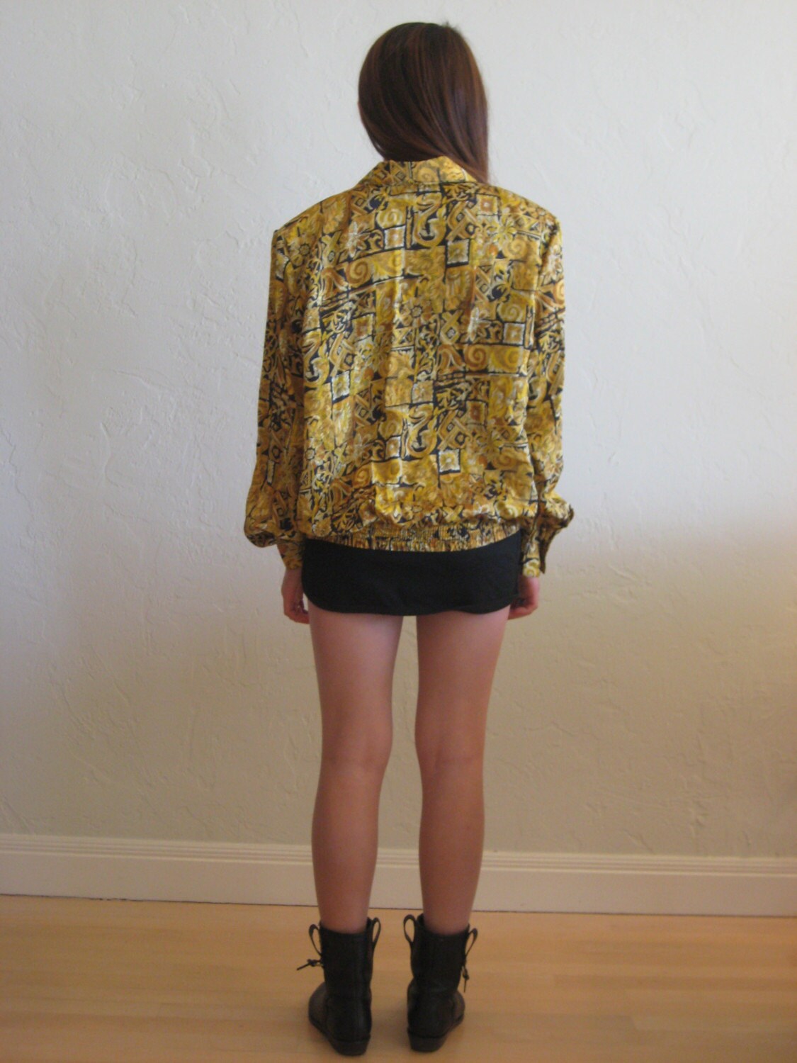 Black & Gold Luxe Print Tunic - Etsy