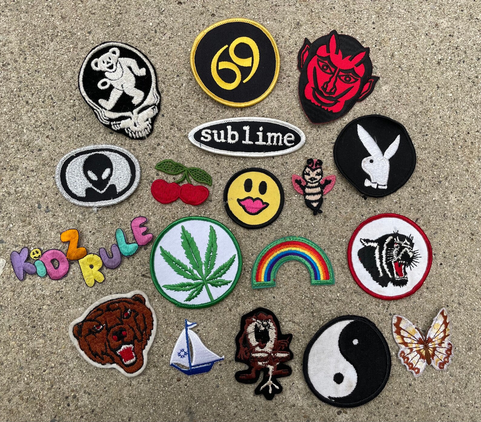 Y2K 90s Sublime 69 Taz Grateful Dead Yin Yang Vintage Patch - Etsy UK