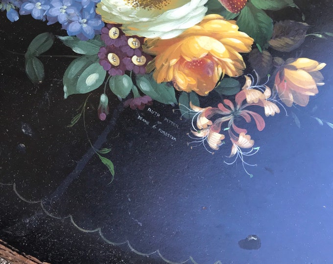Ruth Pitter & Deane Forester Large Black Vanity Vintage Tray - Etsy
