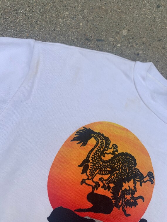 Hong Kong Asian Dragon Rising Sun Vintage 50/50 White… - Gem