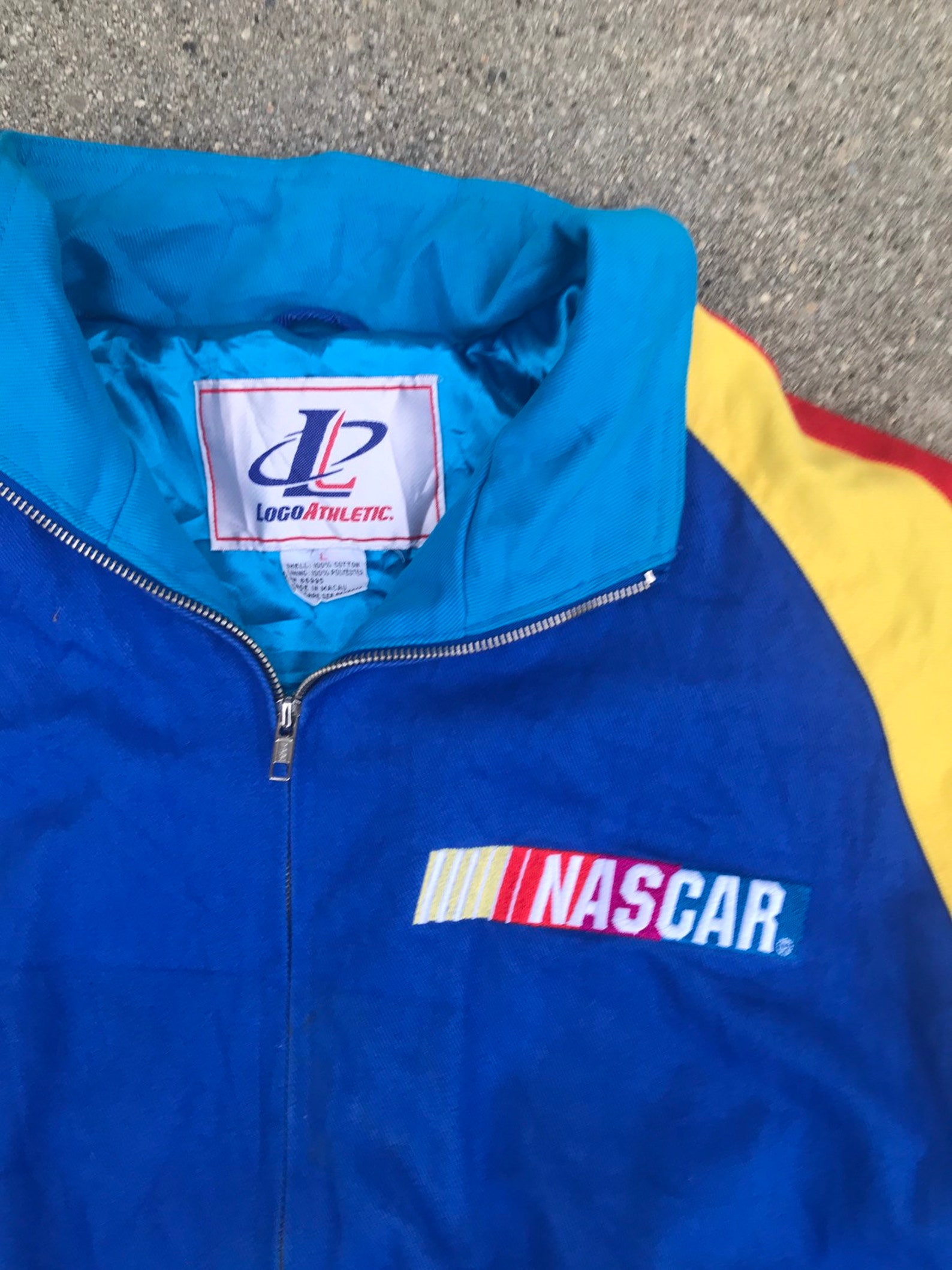Nascar Blue Rainbow Vintage Racecar Racing Jacket Size Large - Etsy