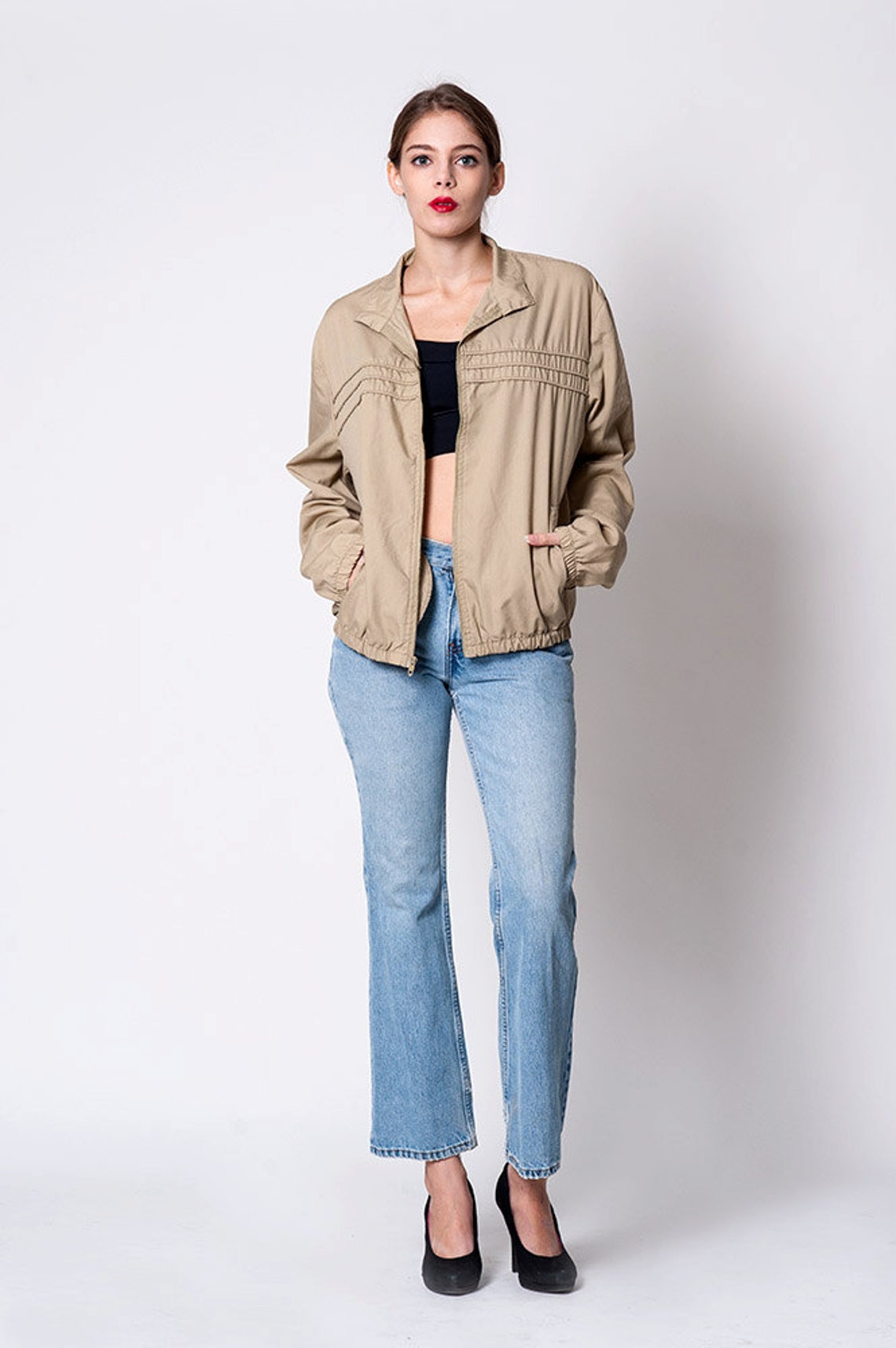 The Vintage Speedo Tan Jacket - Etsy